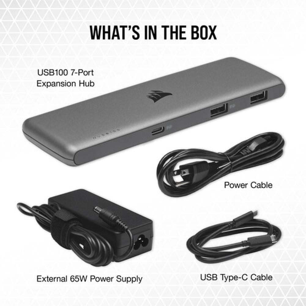 Corsair USB100 7-Port USB Expansion Hub | Okto Store